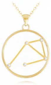 Pozlacený náhrdelník MINET Stars VÁHY Czech Crystal JMAS9510GN45