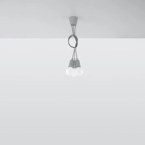 Sollux Lighting Závěsné svítidlo DIEGO 3 šedé