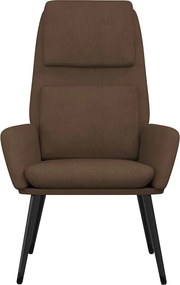 Relaxační křeslo hnědé textil 341315