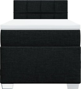 Box spring postel s matrací černá 80 x 200 cm textil 3288017