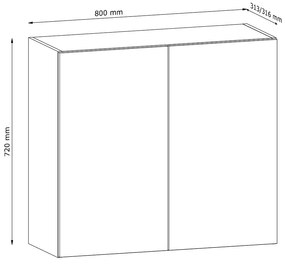 Kuchyňská linka LANGEN ap | 240 cm | PUSH OPEN | artisan