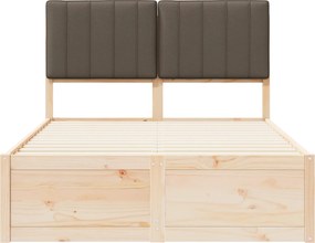 Rám postele s čalouněným čelem s čelo Taupe 120 x 190 cm 3405555