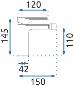 Bidetová baterie REA HASS černá mat
