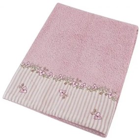 Bavlněný ručník růžový 50 x 100 cm (ISABELLE ROSE)
