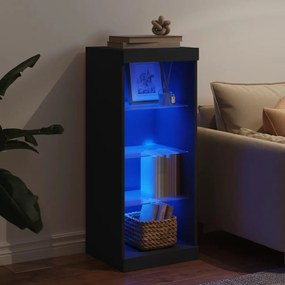 Příborník S Led Osvětlením Černý Černá