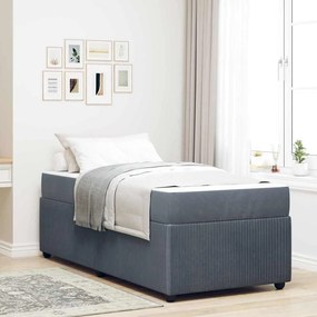 Rám postele Tmavě šedá 90 x 190 cm textil 3398335