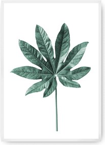 Plakát Leaf Emerald Green