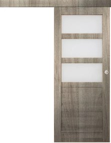 posuvné interiérové dveře na stěnu vasco doors BRAGA model 4 Průchozí rozměr: 70 x 197 cm, Orientace dveří: Levé dveře, Dekor: Ořech columbia