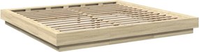 Rám postele s LED osvětlením dub sonoma 200 x 200 cm kompozit 3281072