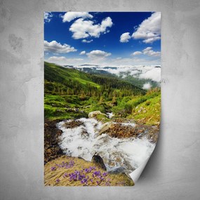 Plakát - Řeka v horách (80x120 cm) - PopyDesign