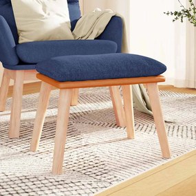 Podnožka modrá 45x29,5x35 cm textil a umělá kůže 341450