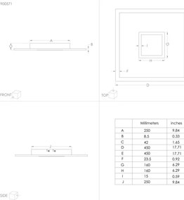 Eglo 900571 -LED RGBW Stmívatelné stropní svítidlo BORDONARA LED/21,5W/230V + DO