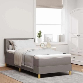 Postel s boxspringem s čelo Taupe 190 x 90 cm textil 3341332