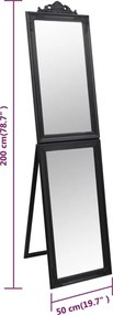 vidaXL Volně stojící zrcadlo 50 x 200 cm [351531] Barva: Bílá