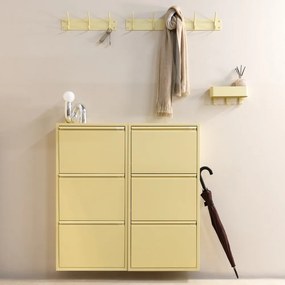 Světle žlutý ocelový nástěnný věšák 70 cm Fusion – Spinder Design