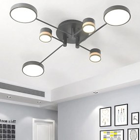 Toolight - LED stropní lampa 6-bodová APP210-3CPR, šedá-hnědá, OSW-08471