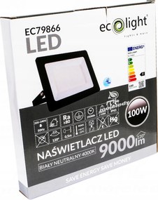 Led projektor 100W 9000lm Nw slim IP65 denní venkovní osvětlení
