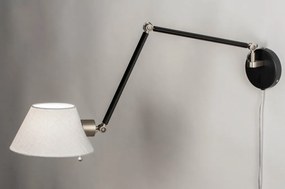 Nástěnné designové svítidlo s ramenem Snap Wall Charlenne Black and Grey