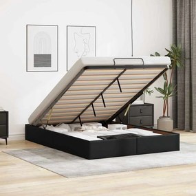 Osmanský rám postele bez matrace černá 140x200 cm umělá kůže 3310804