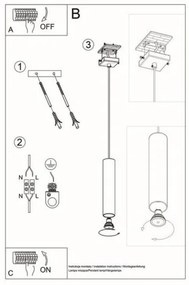 Lustr SOLLUX Lagos 1 GU10 1x40W bez zdroje SL.0327 černá