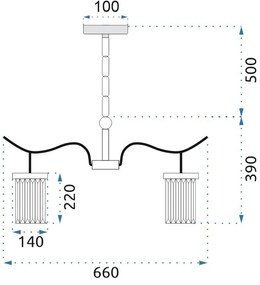 Toolight - Křišťálová závěsná svítilna 7xE27 60W, zlatá, OSW-08915