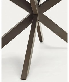 Hnědý rozkládací jídelní stůl s keramickou deskou 90x160 cm Atminda – Kave Home