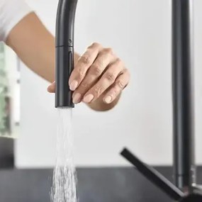 Hansgrohe - Dřezová baterie Talis s výsuvnou sprškou, matná černá