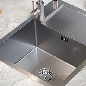 Kuchyňský nerezový dřez QUADRON LUKE 116 + OHEBNÁ BATERIE 60x48x20 cm