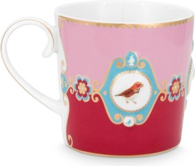 Pip Studio Love Birds sada 2 ks hrnků 165ml, červeno-růžová