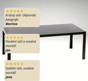 Vikio Venkovní zahradní set 190x90 pro 8 osob DK305-190 antracit
