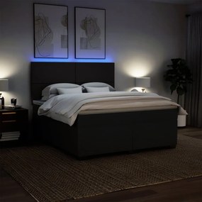 Box spring postel s matrací černá 180x200 cm textil 3292862