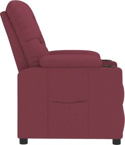 Polohovací křeslo vínové textil 339105