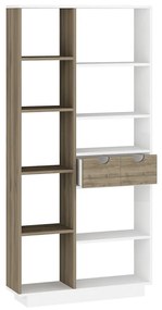 Designový regál Caitir 188,6 cm ořech bílý