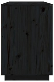 Psací stůl černý 140 x 50 x 75 cm masivní borové dřevo