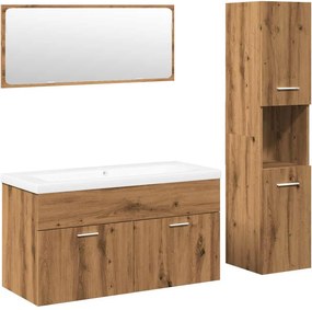 4dílná koupelnová sestava dub artisan kompozitní dřevo 3328600