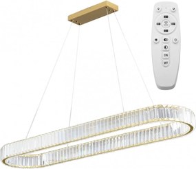 Toolight Toolight, LED stropní svítidlo 100x30 cm, 22W, APP1508-CP, zlatá matná, OSW-06971