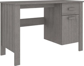 Psací stůl HAMAR světle šedý 113 x 50 x 75 cm masivní borovice 340463