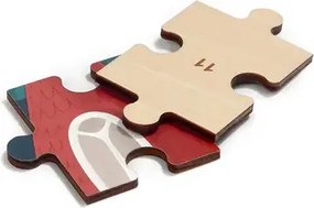 TOP BRIGHT Dřevěné puzzle s hračkou Hasičské auto / 24 dílků