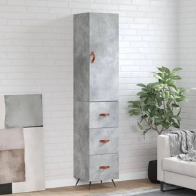 Skříň highboard betonově šedá 34,5x34x180 cm kompozitní dřevo 3198829