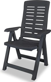 3dílný bistro set plastový antracitový 275083