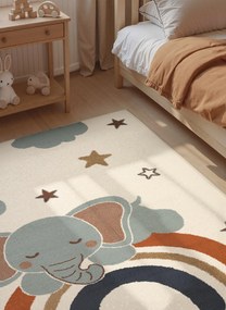 Hanse Home, Dětský koberec Adventures 106430 Cream Multicolor, 200x290, vícebarevná, dětský pokoj