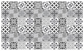 Sada 60 nástěnných samolepek Ambiance Elegant Tiles Shade of Gray, 10 x 10 cm