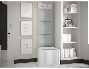 Předsíňová sestava Towiro Slim XXII, Barva: bílá, Barva látek:: Abriamo 06