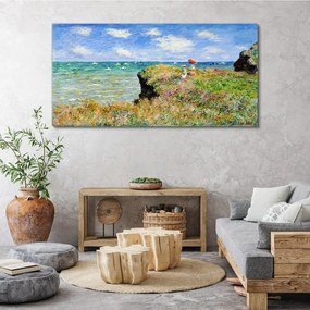 Obraz na plátně Cliff Sea Claude Monet