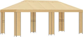 Zahradní altán 6 x 3 m Krémová Polyester a ocel 190 gsm 3376008