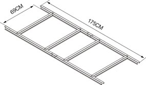 Základna BBSH-ZDB2 pro zahradní domek BestBerg ZDB-2 / 69 x 175 cm / ocel / stříbrná