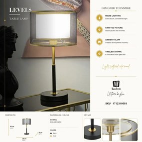 Stolní lampa Levels 48 cm šedá