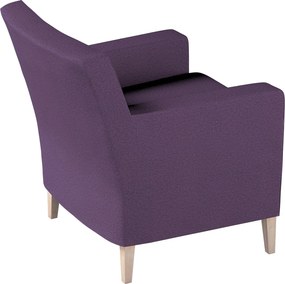 Potah na křeslo IKEA Karlstad barva fialová látka pletený vzor