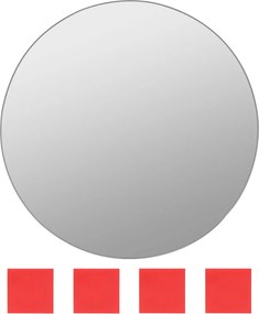 Sada nástěnných zrcadel 7 kusů kulaté sklo 245692