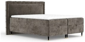 Tmavě šedá boxspring postel s úložným prostorem 180x200 cm Voyage – Maison de Rêve